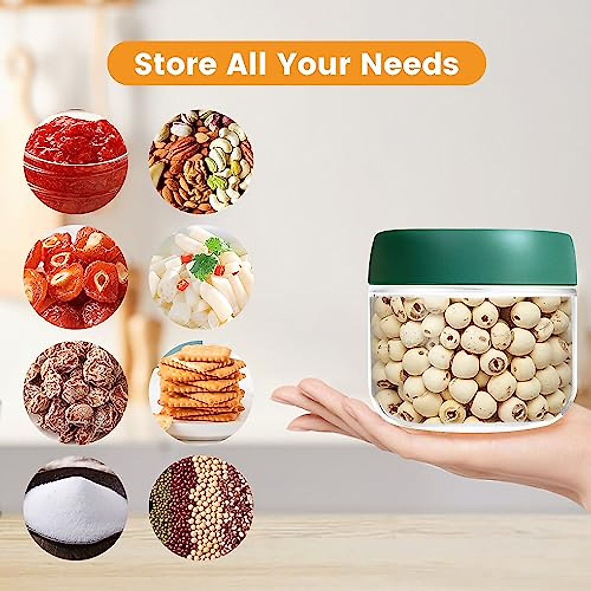2 Pack 10oz Glass Jars with Screw Lids,Overnight Oats Container with Lids Airtight,Wide Mouth Mason Jars for Overnight Oats,Fruit,Salad,Dressing, Sauc,Sugar,Beans,Spice- Reusable (Green Red)