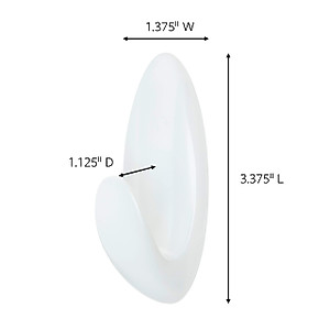 Command Bath Medium Hooks, 3 lb Capacity, 2-Hooks, 2-Strips, Organize Damage-Free