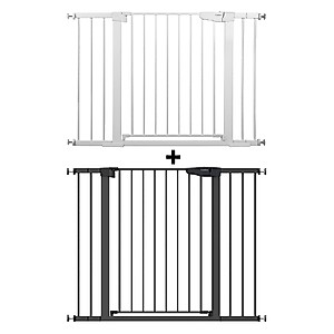 Cumbor 36" Extra Tall, 29.7"- 46" Width Baby Gate for Dogs and Kids & Cumbor 30.5" Tall 29.7"-46" Width Dog Baby Gate for House, Stairs, Doorways