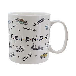 FRIENDS TV Show Mug Set, Pack of 2 Ceramic Mugs, Officially Licensed Merchandise,300 milliliters