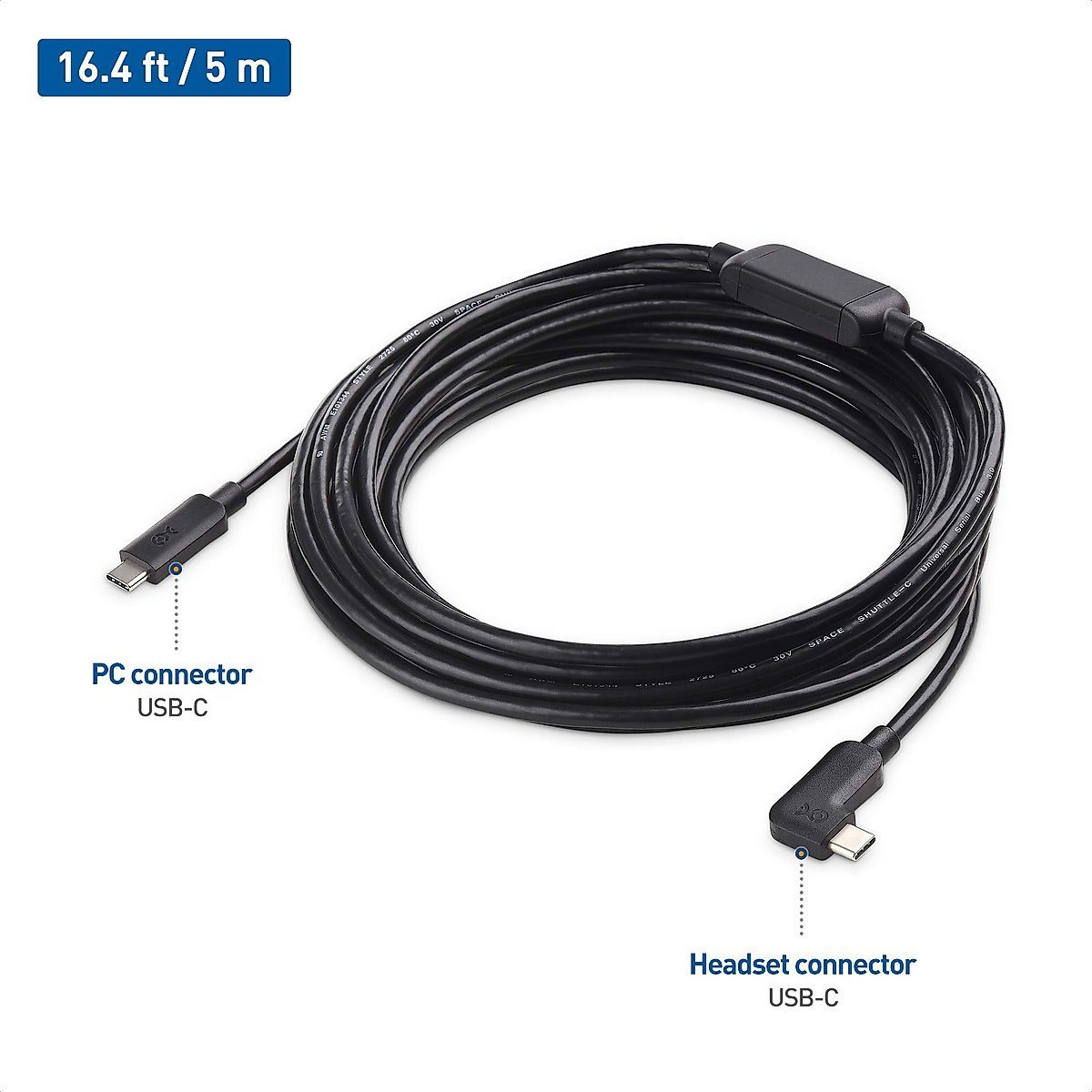 Cable Matters Unidirectional Active USB C Cable 16.4 ft for Oculus Quest 2 Headset and Hard Drives (Compatible with Oculus Link Cable) 5Gbps Data Transfer, No Video, No Power Delivery Support