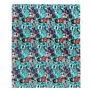 ZonLi Kids Blanket Flannel Fleece Throw Blanket Twin Size 60" x 80" Cat Noir Miraculous Ladybug Bluey Blankets for Boys Soft Fuzzy Plush Blanket Cozy for Travel Bed Saint Patrick Spring