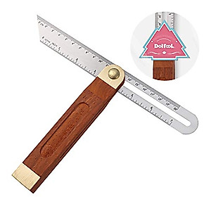 DOITOOL 1PCS 9 Inch Sliding T-Bevel Gauge Woodworking T Bevel Angle Finder with Hardwood Handle and Metric Marks