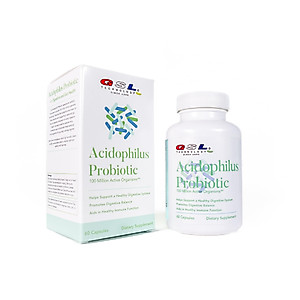 GSL Technology | Acidophilus Probiotic | 100 Million Active Organisms | Dietary Supplement for Gut Health | Made in The USA | 3 Pack of 60 Count (180 Capsules Total)