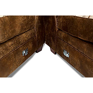 American Furniture Classics Model Wild Horses Two Piece Sofa sectional Pinto Brown