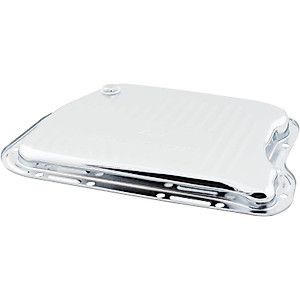 Compatible with Chrysler 727 Torqueflite Steel Transmission Pan, Ribbed, Chrome