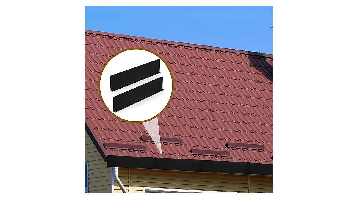 Blulu 4-Piece Gutter Splash Guards for Roof Water Control
