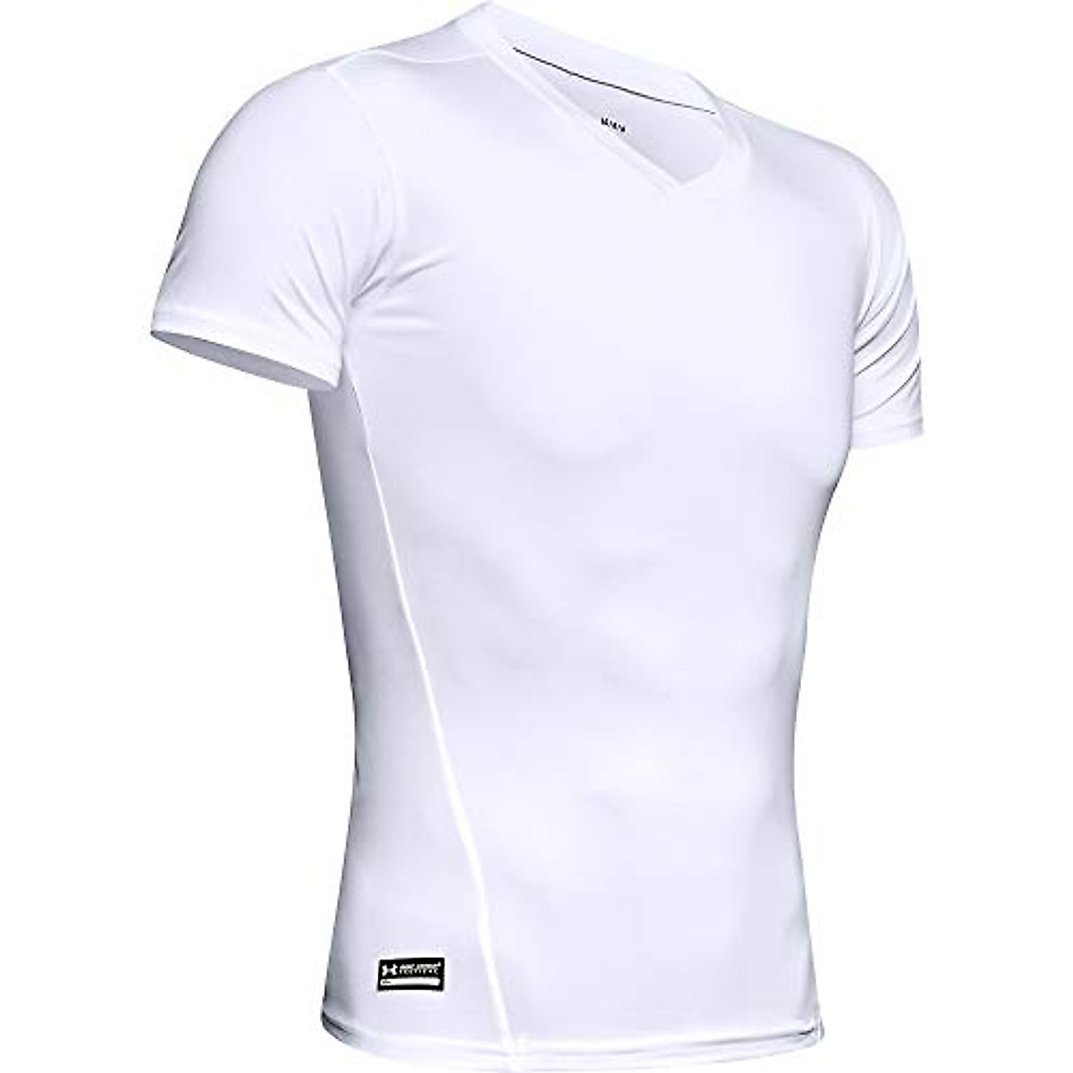 Under Armour Men's Tactical HeatGear Compression V-Neck T-Shirt LG White