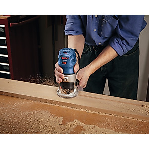 Bosch GKF125CEPK Colt 1.25 HP (Max) Variable-Speed Palm Router Combination Kit , Blue, 5.8 x 11 x 10.5 inches