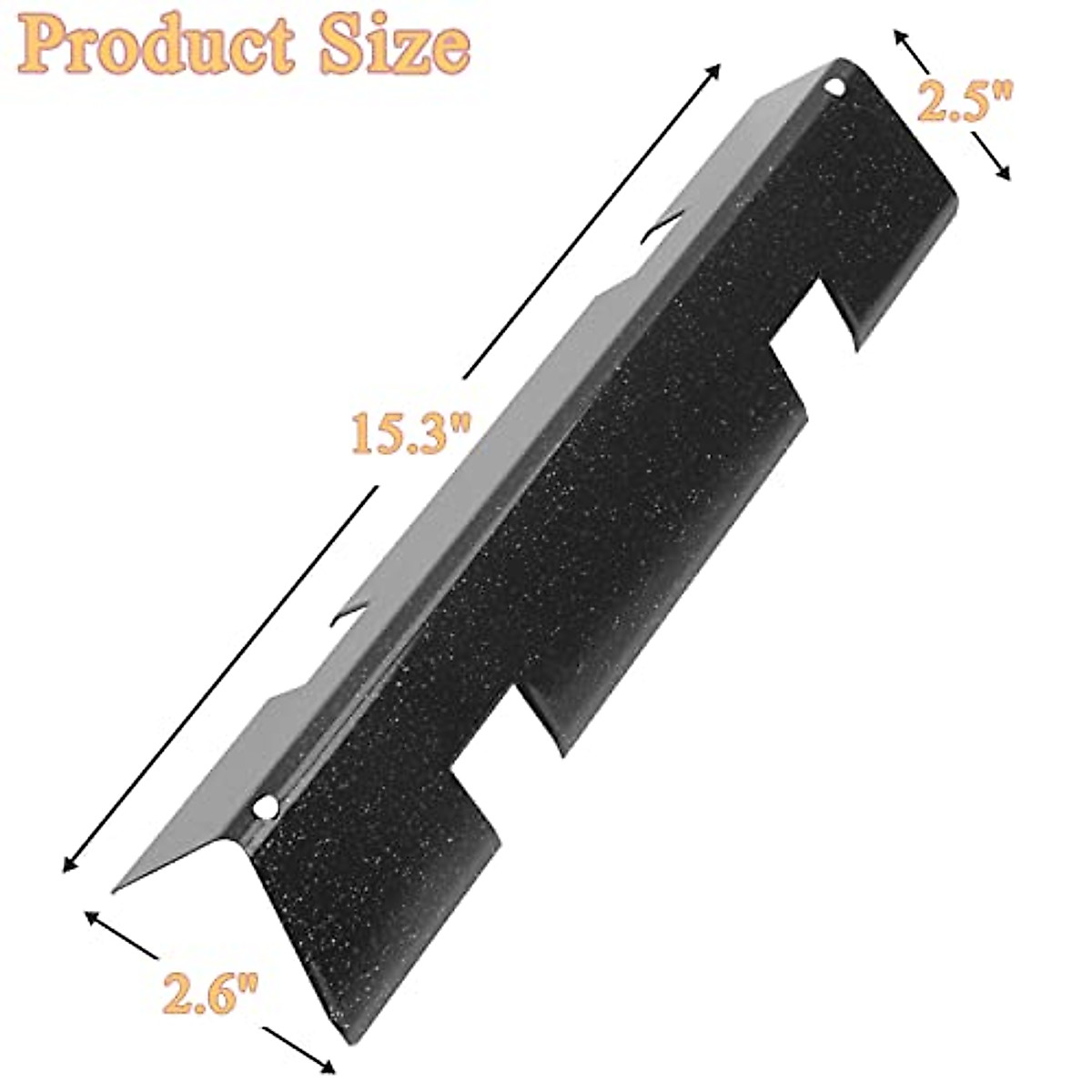 MOASKER 15-1/4" 7636 Grill Flavorizer Bars for Weber Spirit II E-310 S-310 E-320 S-320, Porcelain-Enameled Heat Plates for Weber Spirit E/S-310, E/S-320 Series Model (with Front Control Knobs), 67046