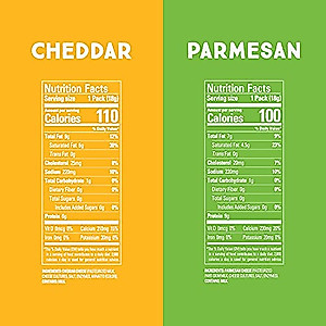 Whisps Cheese Crisps - Parmesan & Cheddar Cheese Snacks, Keto Snacks, 6-9g of Protein Per Bag, Low Carb, Gluten & Sugar Free, Great Tasting Healthy Snack, All Natural Cheese Crisps - Variety, .63 Oz (Pack of 12)