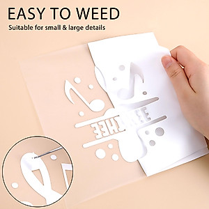 HTVVETUR White HTV Iron on Vinyl 12Inch by 35ft Heat Transfer Vinyl for T-Shirt HTV Rolls for All Cutter Machine - Easy to Cut & Weed (35ft, White)