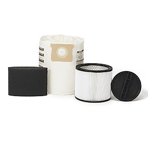 Shop-Vac 5989405 8 Gallon Wet/Dry Vacuum, 6.0 Peak HP, Stainless Steel, 12 Ft Hose, Ideal for Home & Commercial Use