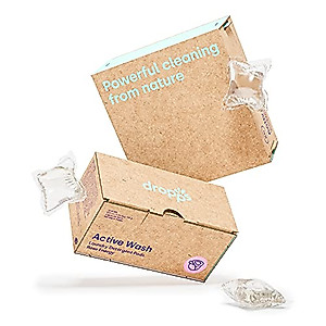 Dropps Active Wash Laundry Detergent | Rose Energy, 24 Pods | Sport Wash Fights Stains & Odors | Low-Waste Packaging | Works In All Machines + HE | Powered by Natural Plant-Based Ingredients