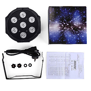 Stage Lights 7x18W Uplights with Strict Testing 6in1 RGBWA UV LED Par Lights Sound Activated DMX512 Control Bright DJ Par Light for Stage Party Club Disco Wedding Events