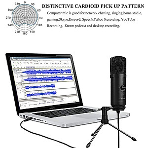 Z ZAFFIRO USB Microphone, Adjustable Microphone, Condenser Microphone for Computer Recording Vocals, Dubbing, Streaming Broadcast and YouTube Video, Conference Microphone