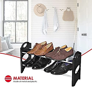 Sunbeam Home Basics 2-Tier Shoe Rack