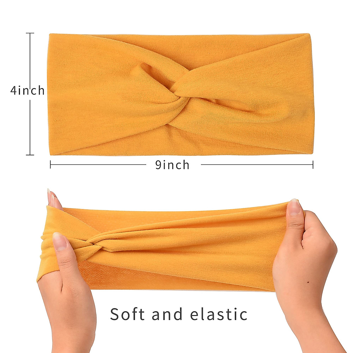 Jesries 12 Pack Headbands for Women Non Slip Elastic Hair Bands Yoga Workout Running Sport Sweat Hair Wrap for Girls