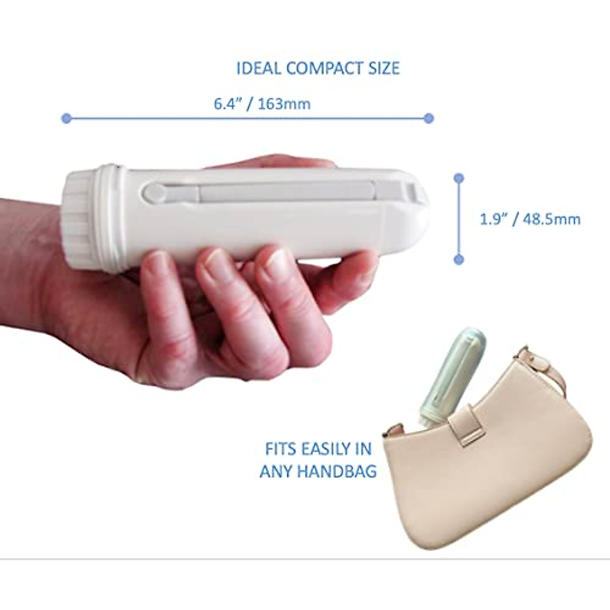 bidetmaster Portable Travel Bidet, 2 Pressure Options, Automatic Electric Bidet for Women & for Men, Personal Hygiene Cleaning, or Soothing Postpartum/Surgery and Care