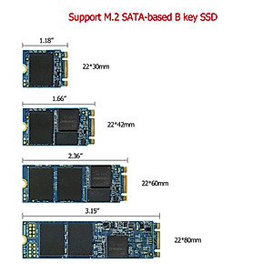 GODSHARK M.2 to USB Adapter, B Key M.2 SSD Adapter USB 3.0 (No Cable Needed), USB to 2280 M2 SSD Drive Adapter, NGFF Converter SSD Reader Card