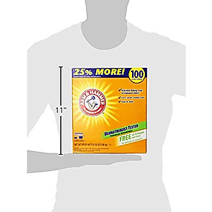 Arm & Hammer Laundry Detergent, Free of Perfume & Dyes, Powder, 100 Loads, 6.16 lb