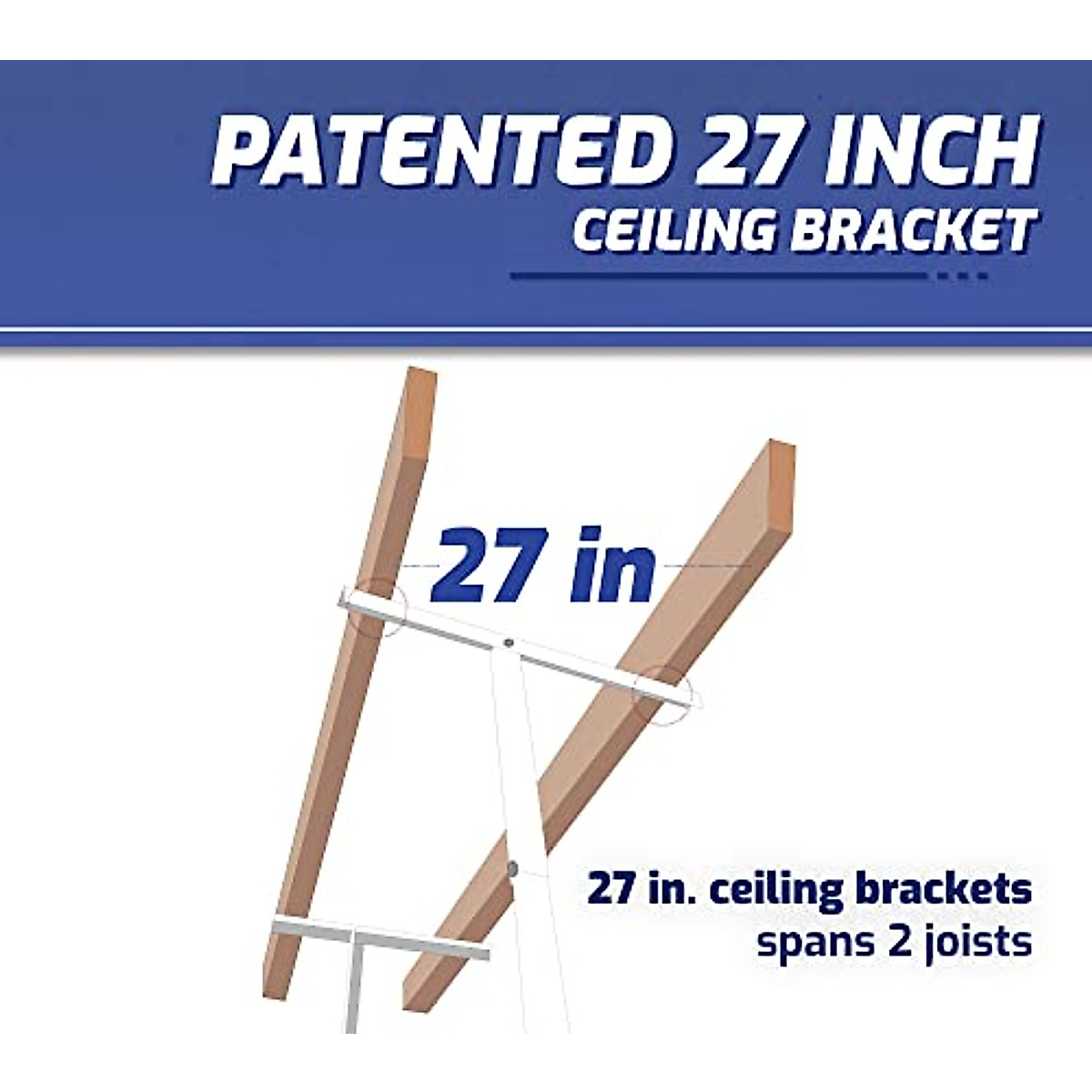 SafeRacks 4x8 Overhead Garage Storage Rack Heavy Duty - White (12"-21") - Holds 600 lb