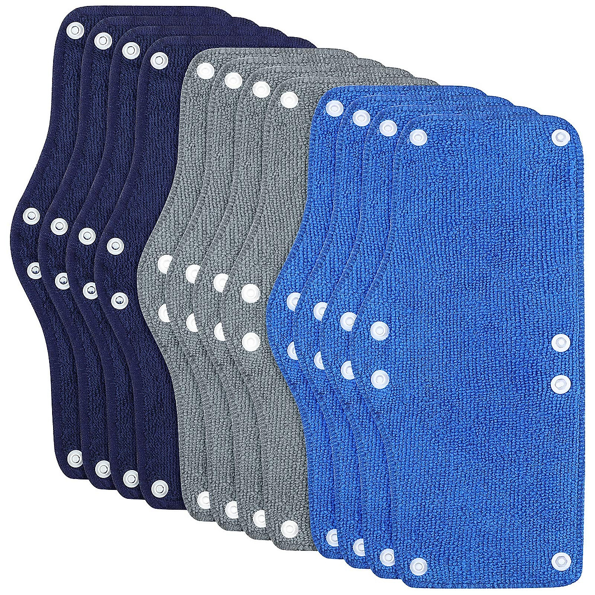 Funtery 12 Pieces Hard Hat Sweatband Washable Reusable Welding Helmet Sweatband 3 Colors Hard Hat Liner Helmet Accessories for Welding Safety (Dark Blue, Light Blue, Gray)