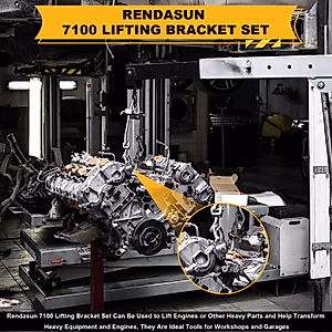 7100 Lifting Bracket Set, 2 Set, 5,500 lb, Engine Lift Bracket, Engine Support bar, for Lifting Slings and Load Levelers, Lifting Bracket Set. Capacity Lifting Bracket. Can Withstand 5500 pounds.