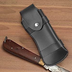 Zerodeko Case Knives Set EDC Leather Sheath Case Folding Holder Sheath Accessories for Survival Sheath Leather Case Sports Pu Broach Pie Cutter