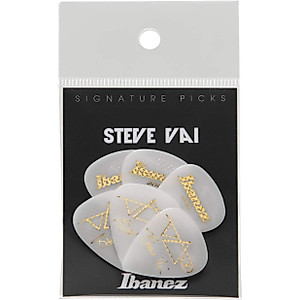 Ibanez B1000SVRWH Steve Vai Signature Picks 6 Pack, White