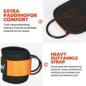 Ankle Resistance Bands with Cuffs for Leg and Glute Training - Exercise Equipment for Kickbacks and Hip Exercises