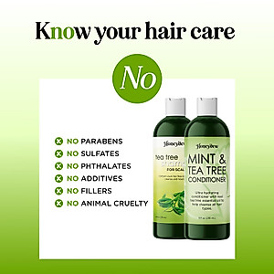 Cleansing Swimmers Shampoo and Conditioner Set - Sulfate Free Clarifying Chlorine Shampoo and Conditioner for Swimmers for Minerals Chlorine and Saltwater - Tea Tree Chelating Shampoo for Hard Water