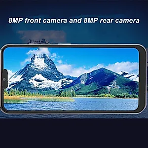 ciciglow I14 Pro Max Smartphone, 6.53 Inch 4G Mobile Phone, 8GB RAM 64GB ROM, 8MP+8MP Camera, 1440x3200 HD Display, 6000mAh, WiFi, BT, Face ID (US Plug)