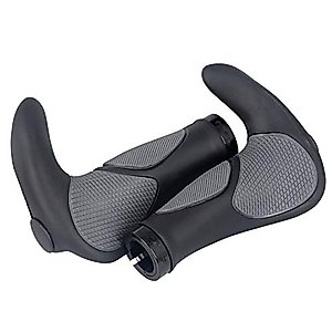 ITODA Rubber Bicycle Handlebar Grips, Non-Slip Bike Handle Mountain Bike Holding Grips Shock Resistance Absorbent Comfortable Bike Accessories for 22mm Handlebar