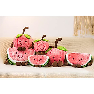 XIYUAN 19.6" Soft Toys Fruit Serie Watermelon Fruit Plush Doll Pillow Stuffed Plushie Cherry Toys Cute Soft Toys, Soft Pillow cushionHome DecorationPlush ToyGift