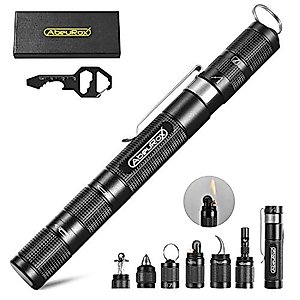 Gift for Men Women, AbeuRox Multitool Tactical Survival Gear with Lighter(No Fuel Include), Fishing Tool, Glass Breaker, Whistle, Blade, A Great EDC Kit, Camping Tool, Scouting Gear