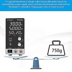 DC Power Supply Variable 30V 5A, Hyelec Adjustable Switching Regulated Power Supply with 4-Digit LED Display, Coarse and Fine Adjustments,5V2A USB Interface,110V Input Voltage