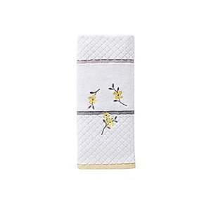 SKL Home Spring Garden Hand Towel, White