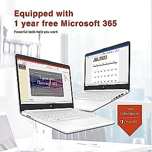 HP Stream 14" HD Thin and Light Laptop, Intel Celeron N4120, 16GB RAM, 64GB eMMC Storage, Long Battery Life, HD Webcam, HDMI, White, Office 365 1-Year, Windows 11 S, 128GB Cuertns MicroSD