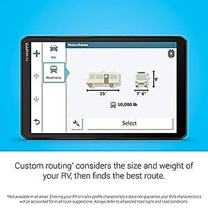 Garmin RV 890, GPS Navigator for RVs with Edge-to-Edge 8” Display, Preloaded Campgrounds, Custom Routing and More