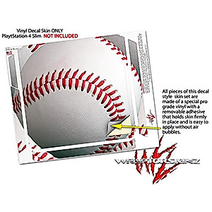 Vinyl Decal Skin Wrap compatible with Sony PlayStation 4 Slim Console Baseball (PS4 NOT INCLUDED)