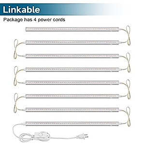 Barrina T5 Grow Lights, Full Spectrum, 2ft 80W (8 x 10W, 500W Equivalent), LED Grow Light Bulbs for Indoor Plants, Greenhouse, Plug and Play, 8-Pack