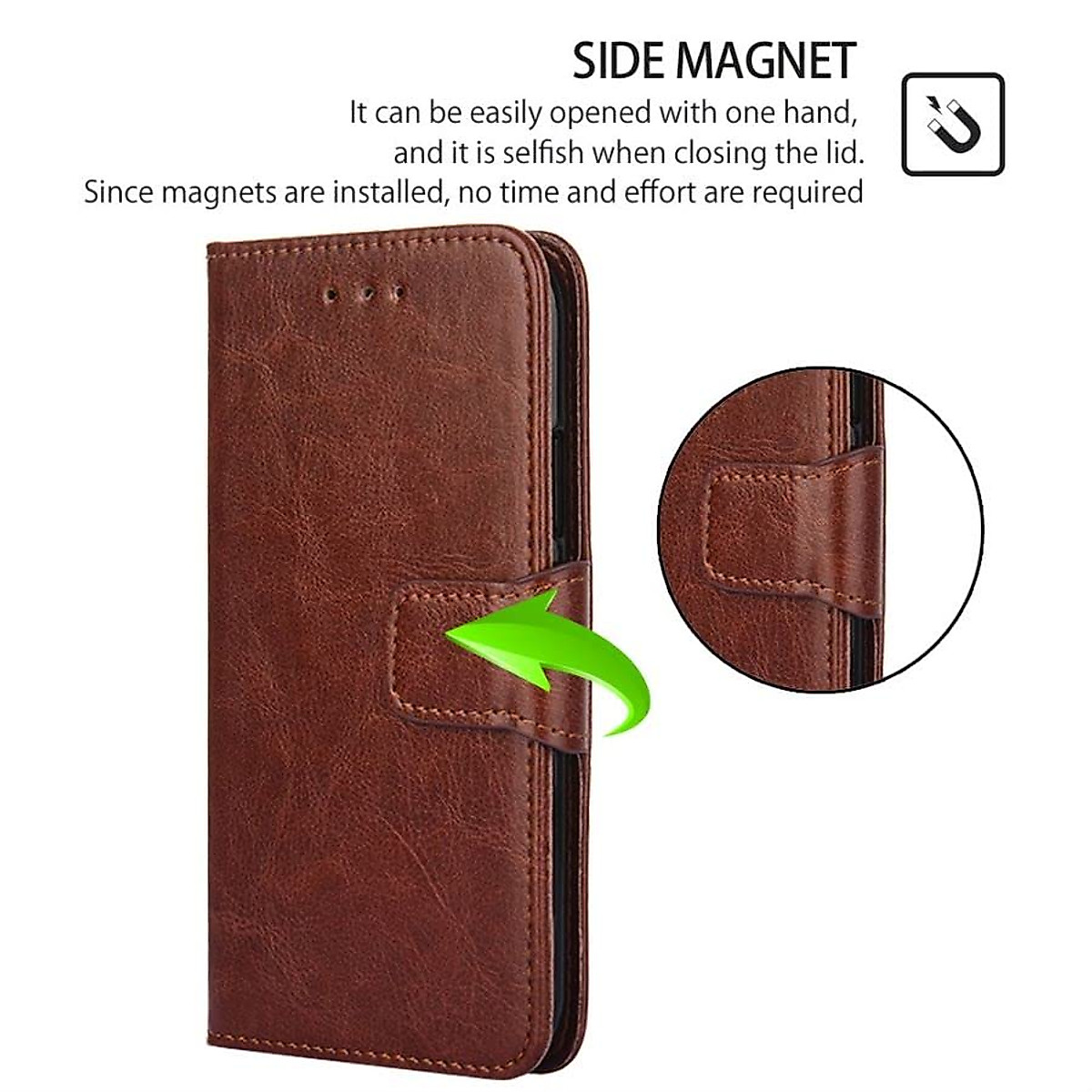 Compatible with Motorola Moto G Play (2023) Wallet Case,Flip Folio Book PU Leather Phone case Shockproof Cover Women Men for Motorola Moto G Play (2023) Case 6.5" (Brown)