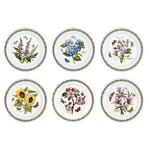 Portmeirion Botanic Garden Dinner Plates, Set of 6 Assorted Motifs