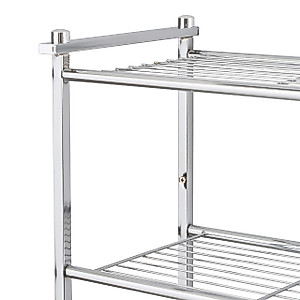 Organize It All Chrome 2 Tier Wall Mounting Bathroom Rack with Towel Bars