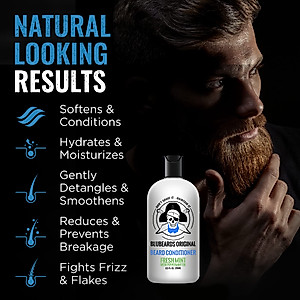 Bluebeards Original Fresh Mint Beard Conditioner for Men, 8.5 oz. - Beard Softener Infused with Peppermint Oil to Deeply Condition, Soften, and Moisturize Your Beard and Skin Underneath - Made in USA