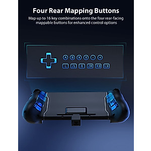NexiGo Gripcon, Enhanced Switch/Switch OLED Controller for Handheld Mode, Ergonomic Controller for Nintendo Switch OLED with 6-Axis Gyro, Mapping Function, Black