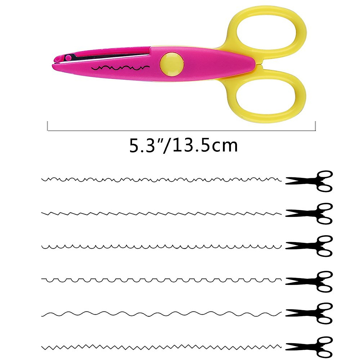 KUUQA 6 Pcs Kids Safety Scissors Art Craft Scissors Set for Kids and Students Paper Construction Supplies
