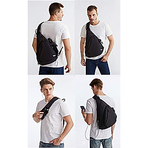 TurnWay Water-Proof Sling Backpack/Crossbody Bag/Shoulder Bag for Travel, Hiking, Cycling, Camping for Women & Men (Black1)
