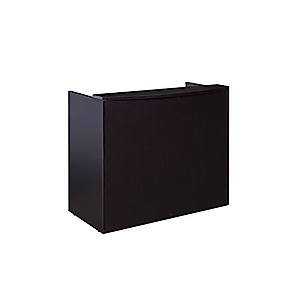 Glazed Reception Desk, 48Wx26Dx41.5H Mocha (N168-MOC)